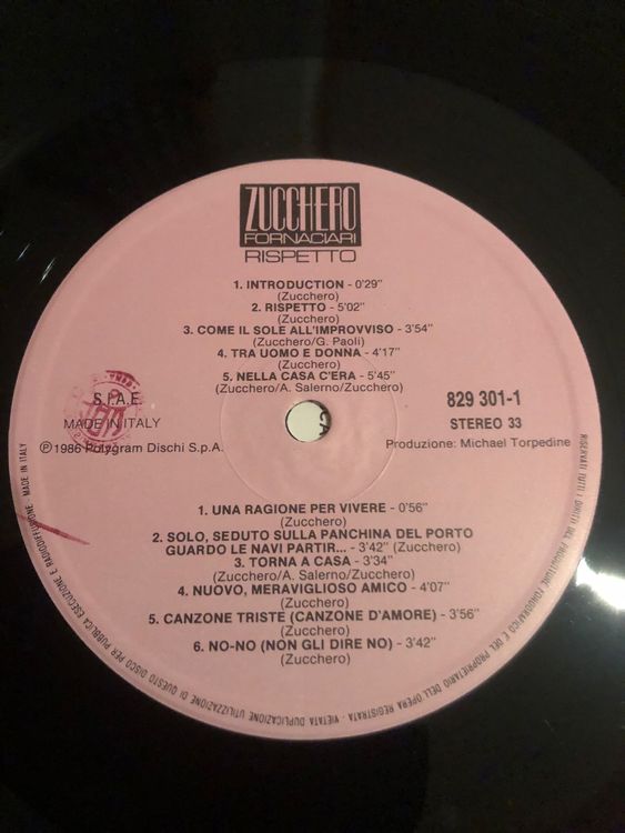 Zucchero Fornaciari. 1986 Rispetto (Gebraucht) in Faulensee für CHF 30 ...