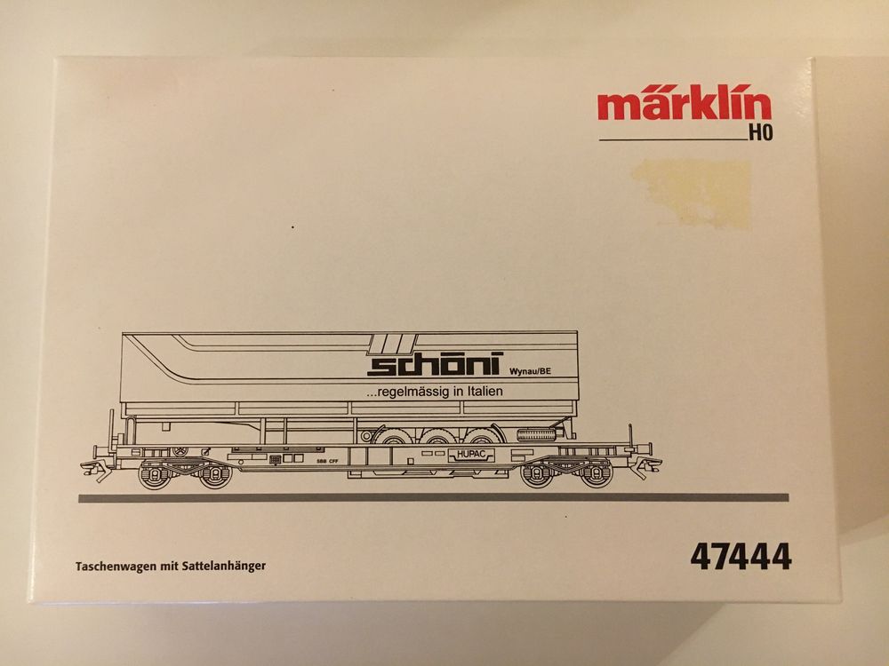 Märklin H0 47444 Taschenwagen mit Sattelanhänger | Kaufen auf Ricardo