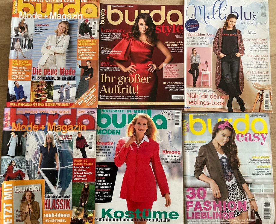 Burda Mode-Magazine 5 Stk. Milli blu's 1 Stk.m.Schnittmuster | Kaufen ...