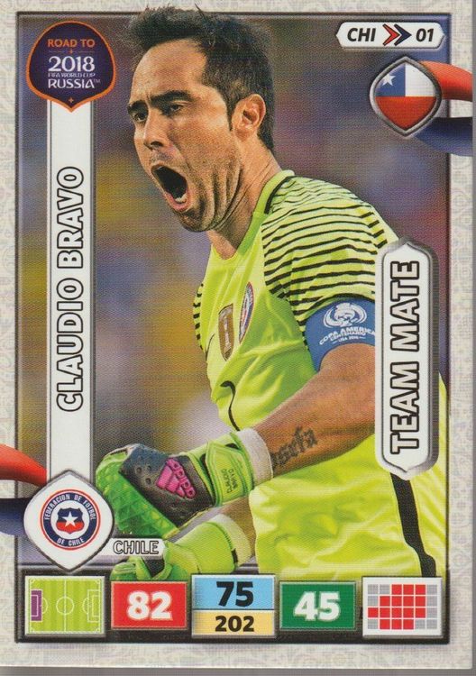 ROAD TO RUSSIA 2018 Adrenalyn Card Team Mate CLAUDIO BRAVO | Kaufen auf ...