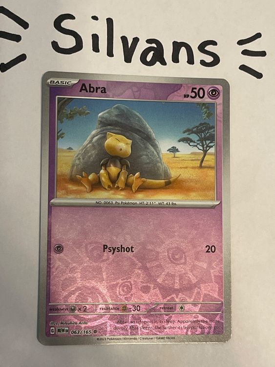 Abra Reverse Holo 063/165 MEW 151 Englisch | Kaufen auf Ricardo