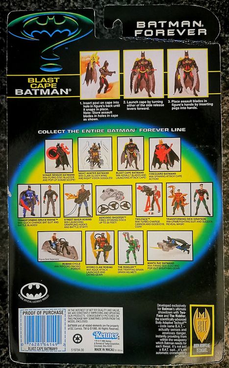 Blast Cape Batman 1995 Action Figur Vintage Forever (Neu und ...