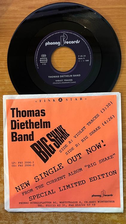 Thomas Diethelm Band - Big Shake / 1. Swiss 1989 (Gebraucht) in Gais ...