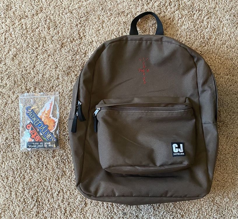 Travis Scott Cactus Jack Backpack With Patch Set Brown (Neu (gemäss ...