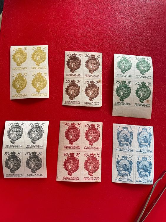 1920 Wappenzeichnung 4er-Block / ungestempelt (Gebraucht) in St-Légier-Chiésaz für CHF 2.5 – mit ...