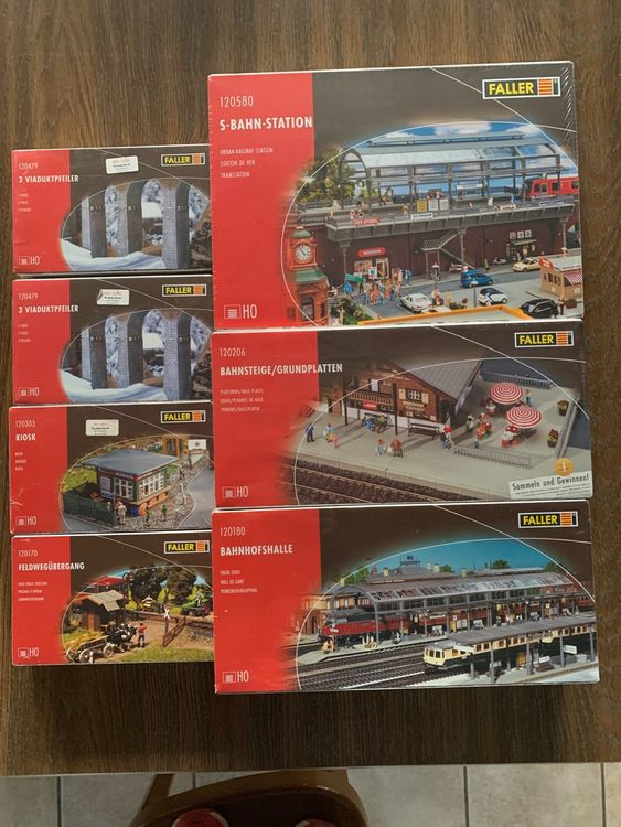 7 Faller Plastikbausätze H0, 2 Bahnhöfe neu ungeöffnet | Kaufen auf Ricardo