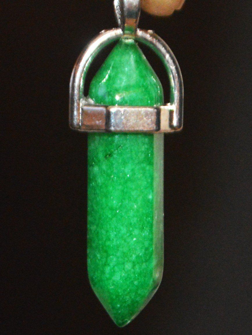 Anhänger L-6084 – Malaysia Jade Säule ca. 35x8mm (Neu und ...