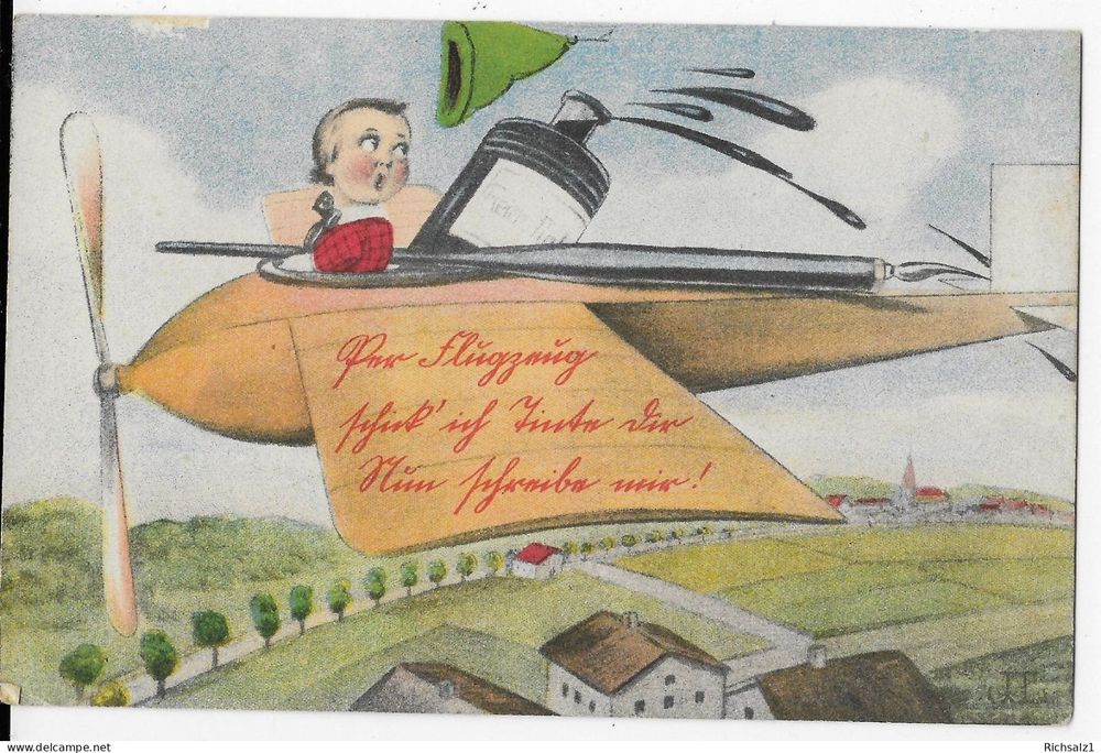 Kitschkarte Flugzeug (Gebraucht) in Hefenhofen für CHF 4 – mit ...