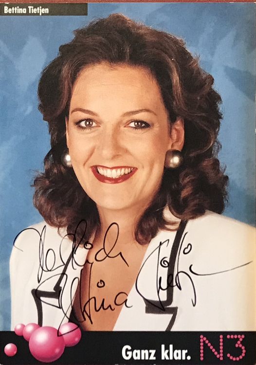 Bettina Tietjen Moderatorin Autogramm signiert Foto 10x15cm (Gebraucht ...