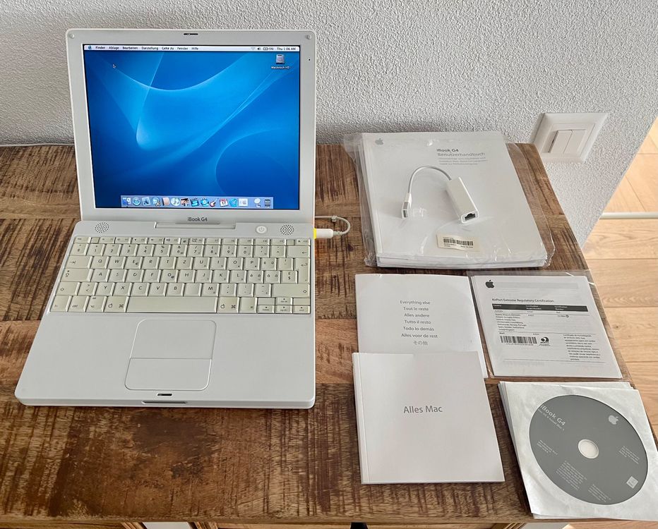 Apple iBook G4 1.2 mit Originalsoftware und LAN-Adapter (Gebraucht) in ...