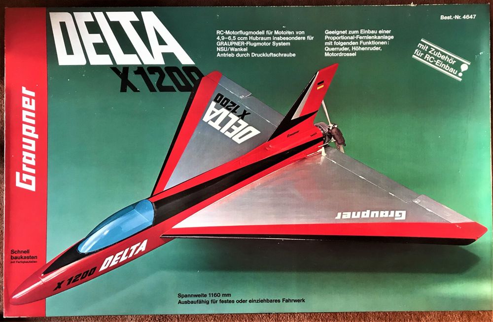 Graupner Delta X1200 Baukasten Rarität (Neu und originalverpackt) in ...