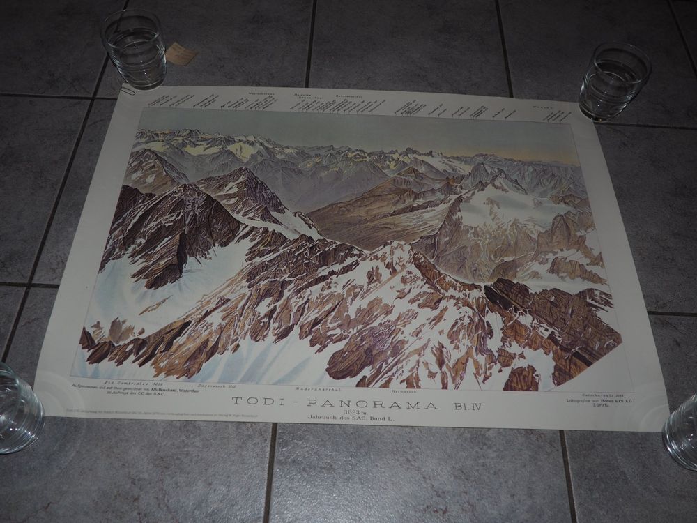 4 Bilder Tödi Panorama, für SAC im Jahre 1979 neu aufgelegt (Gebraucht) in Schänis für CHF 120 ...