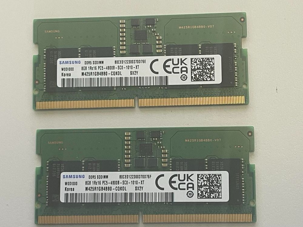 Samsung 16GB (8GBx2) Laptop RAM DDR5 4800 SODIMM (Neuf (Voir ...