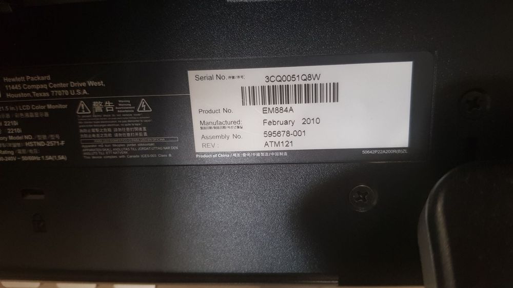 HP Pavilion 2210i Monitor | Acheter sur Ricardo