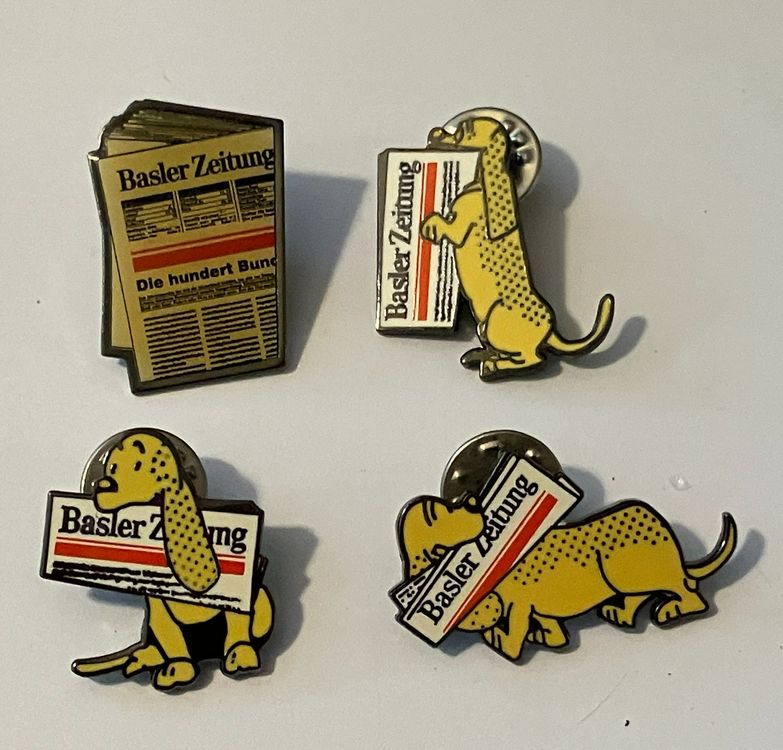 4 BaZ Pins Basler Zeitung (Gebraucht) in Basel für CHF 3 – mit Lieferung auf Ricardo kaufen