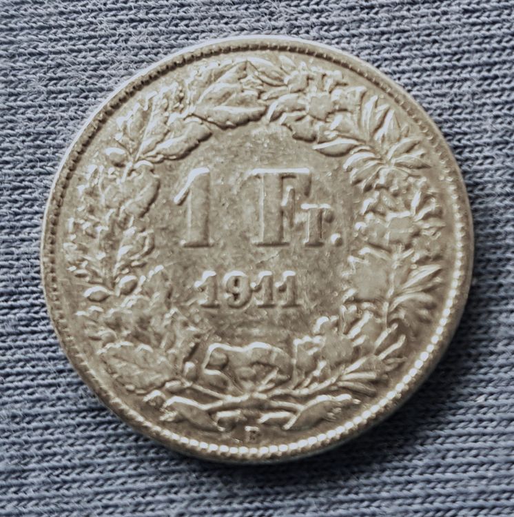 1 Franken 1911 uralte sehr rare Silbermünze ab nur 1 Fr !!! (Gebraucht) in Camignolo für CHF 3 ...