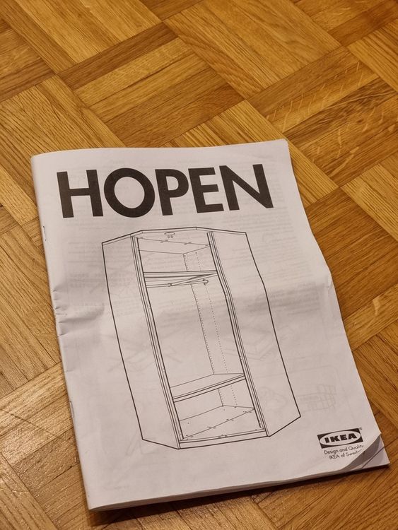 Hopen Ikea Kleiderschrank Eckschrank Shabby Chic mit Spiegel (D ...