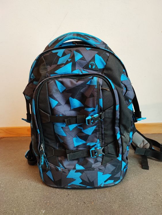 Schulthek Satch blau/schwarz | Kaufen auf Ricardo