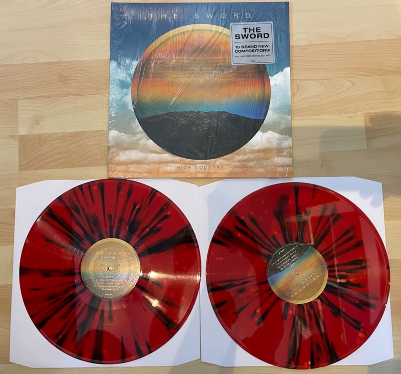 The Sword High Country Red Yellow Black Splatter Vinyl 300 (Neu (gemäss ...