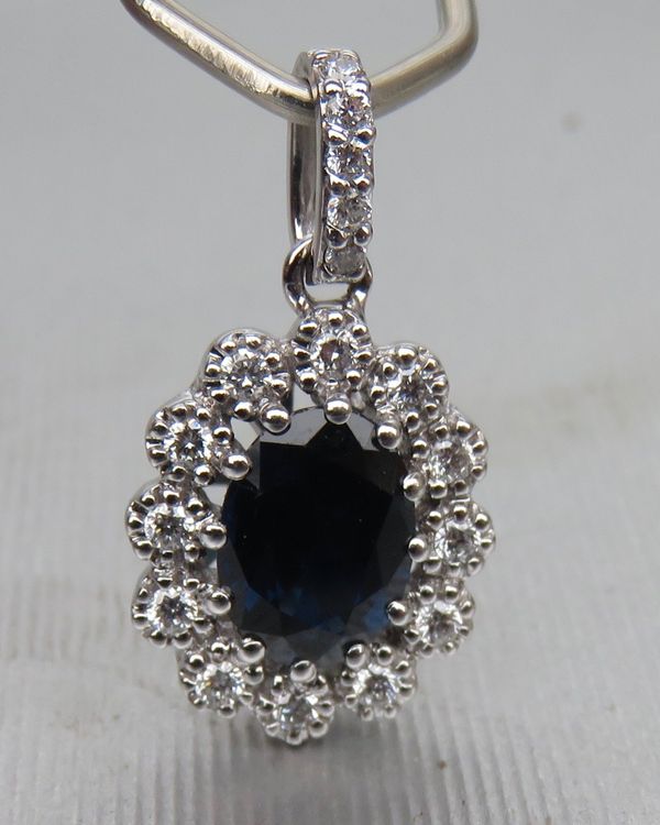 ANHÄNGER 750 GOLD BRILLANTEN / SAPHIR | Kaufen auf Ricardo