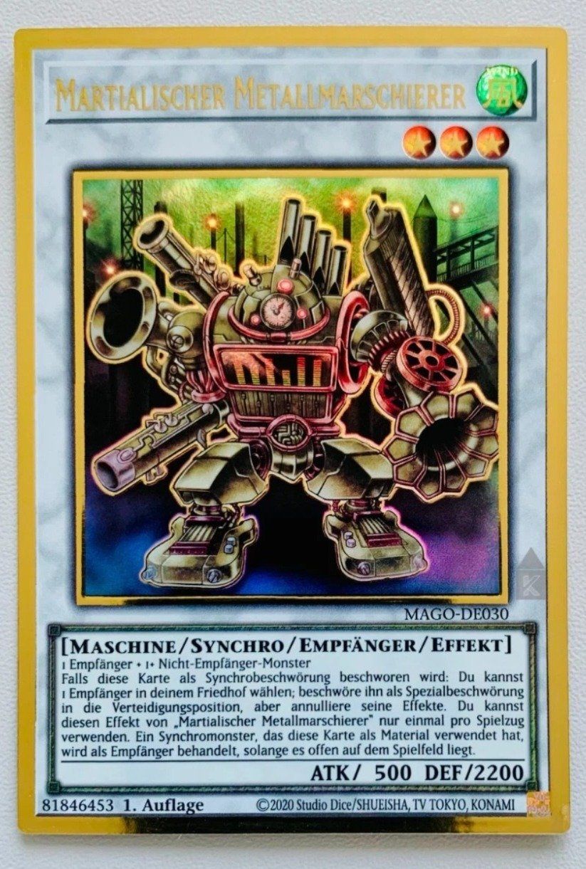 Yu-GI-OH Martialischer Metallmarschierer Gold Rare MAGO-DE03 (Nuovo e ...