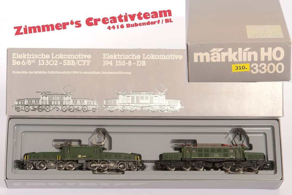 Märklin 3300, 2 Krokodile der Jubiläumsfahrt 1984, 125 Jahre (Gebraucht) in Bubendorf für CHF ...