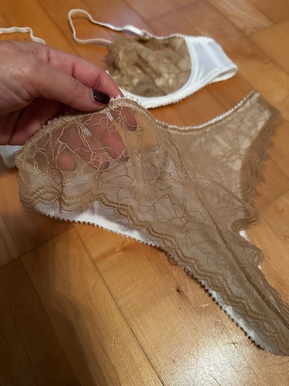 Bh & String Set weiss/beige Gr. B75 & 38 | Kaufen auf Ricardo