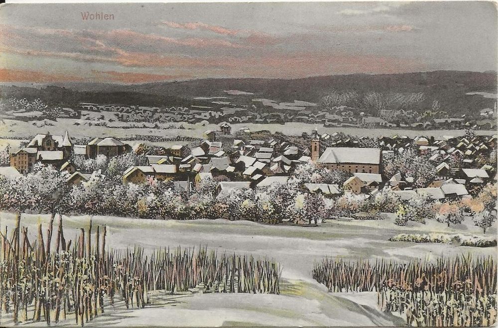 Wohlen AG Dorfansicht im Winter 1923 (Neu (gemäss Beschreibung)) in ...