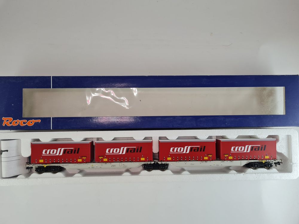ROCO 66566 Containerwagen Crossrail (1) H0 1:87 (Neu (gemäss Beschreibung)) in für CHF 71 – mit ...