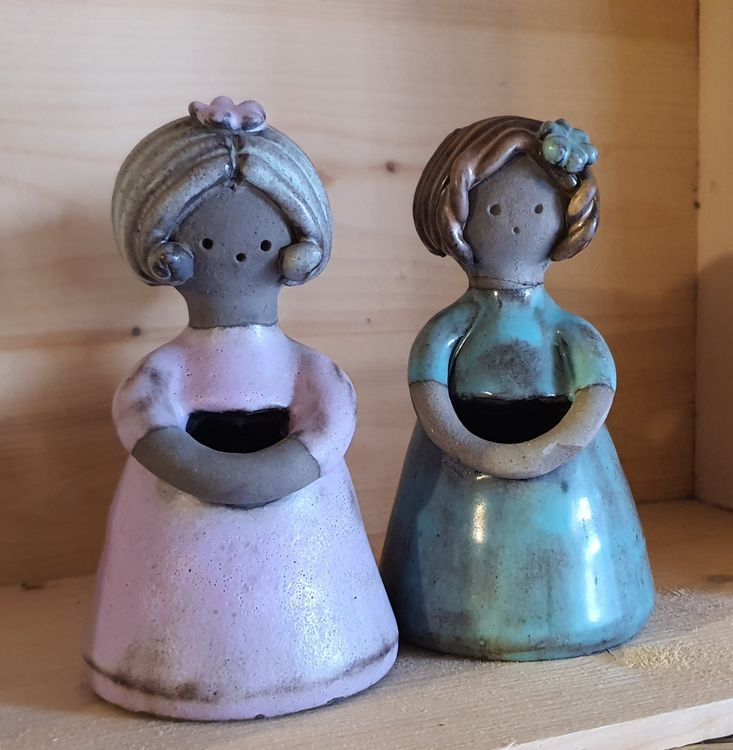 2x vintage Elbogen Keramik Figur Knospen Vase made in Sweden | Kaufen ...