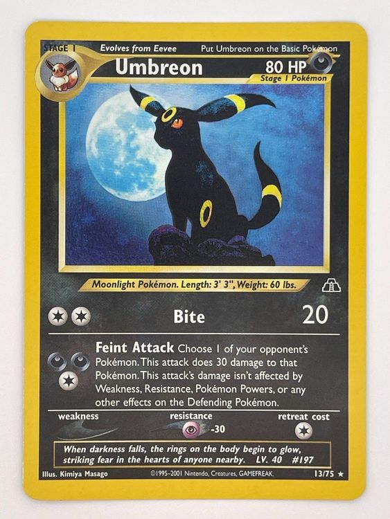Umbreon 13/75 Holo Rare Pokémon Neo Discovery (SWIRL) ab 1.- (Neu ...
