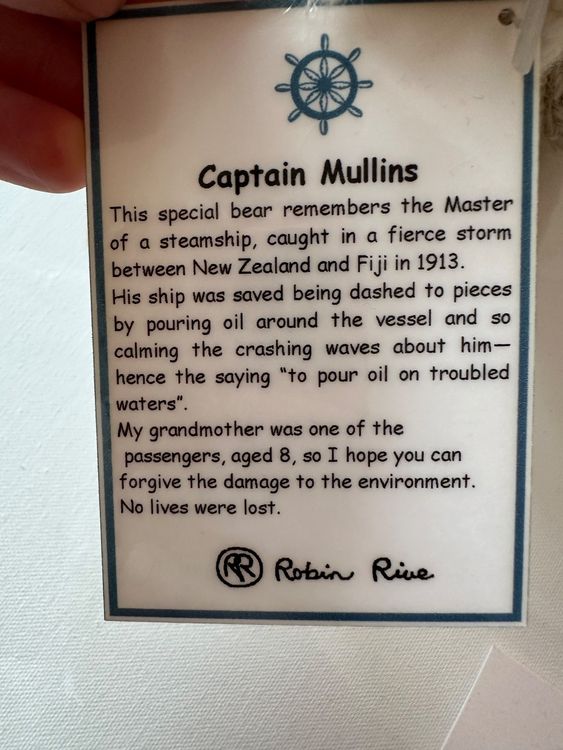 NEW Limited Edition Robin Rive Captain Mullins teddy bear | Kaufen auf ...