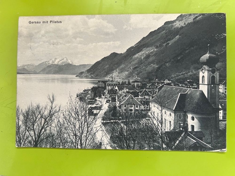 Alte Ansichtskarte Gersau mit Pilatus (Gebraucht) in Bernhardzell für CHF 3.5 – mit Lieferung ...
