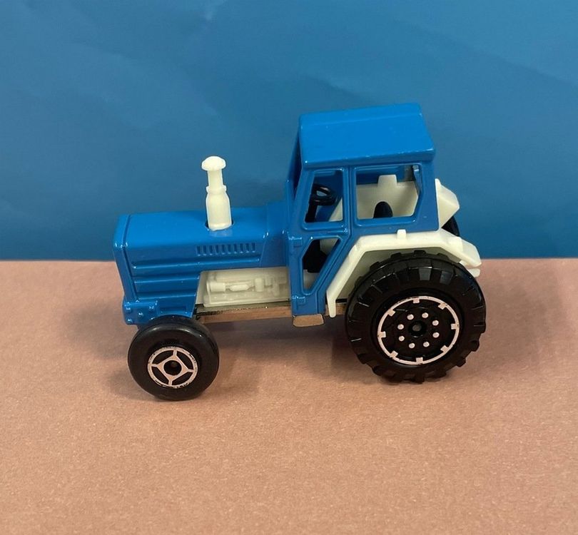 Majorette 1/65 Traktor No. 208 in blau weiss, gut erhalten (Gebraucht ...