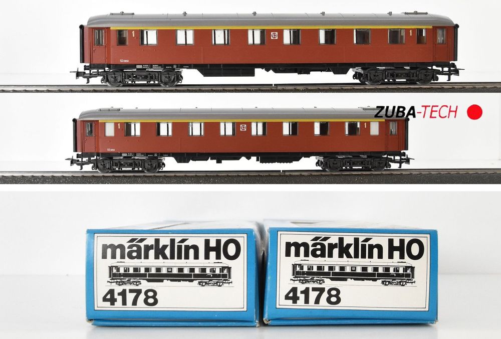 Märklin 2x 4178 Reisezugwagen SJ H0 GS mit OVP (Gebraucht) in St ...