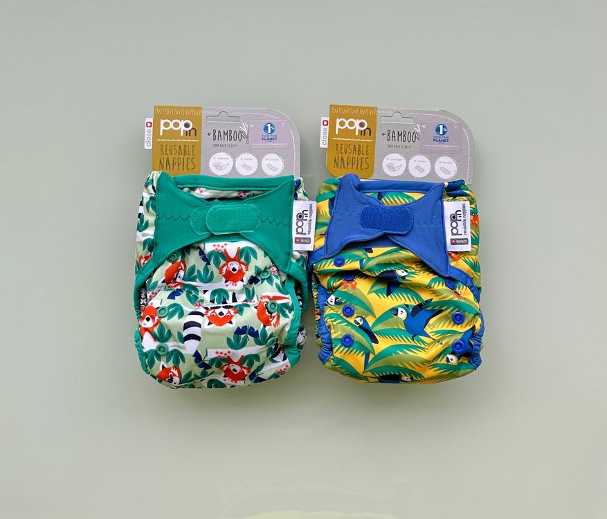 2x Neue Pop-In Bambus Stoffwindel / Stoffwindeln all in two (Neu und ...