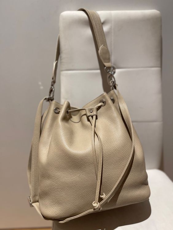 LEDER LOCHER BEUTEL TASCHE LEDER BEIGE MEGA NP 650.- (Gebraucht) in ...