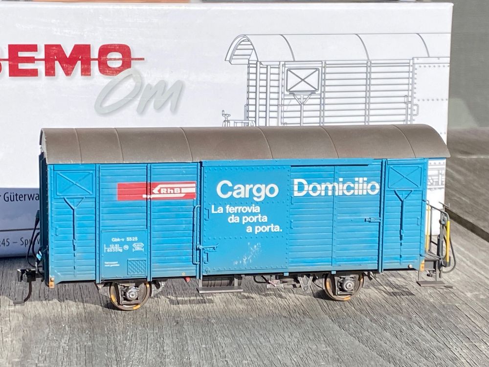 RhB Bemo 0m 9484 125 Gbk-v 5525 gedeckterGüterwagen gealtert (Neu ...
