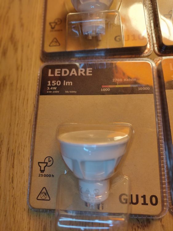 6x IKEA LEDARE LED-Spots GU10 NEU+OVP | Kaufen auf Ricardo