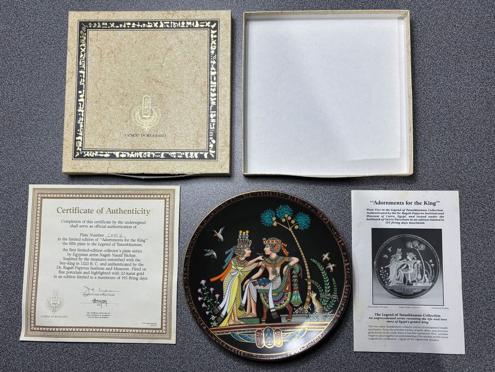 Porzellan Teller Ägypten Pharao im Garten Osiris Porcelain | Kaufen auf ...