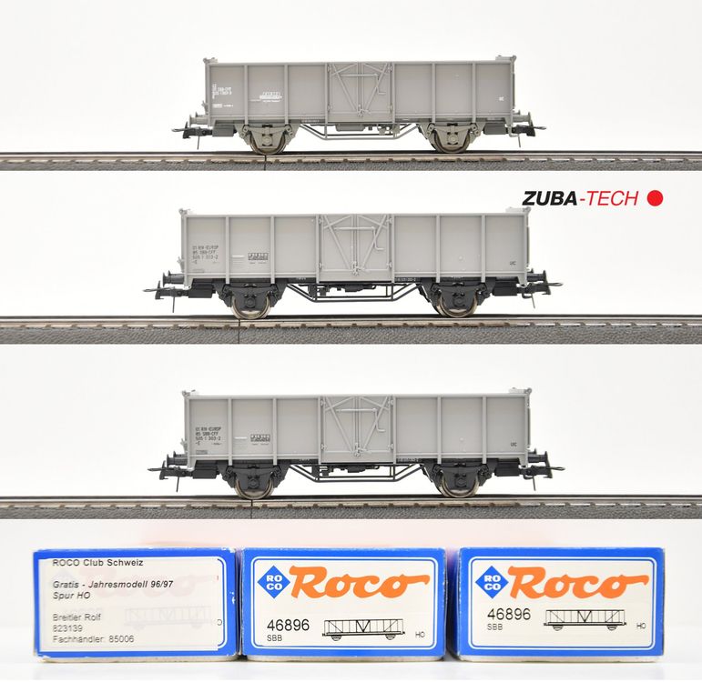 Roco 3x Hochbordwagen der SBB H0 GS mit OVP | Kaufen auf Ricardo