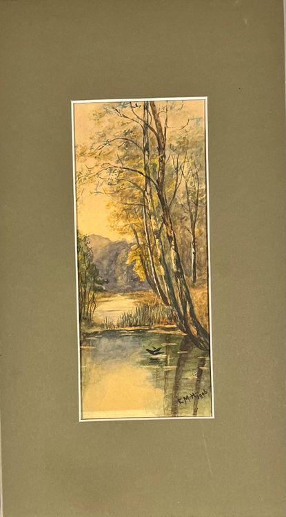 Antike Aquarell Monogrammiert | Kaufen auf Ricardo