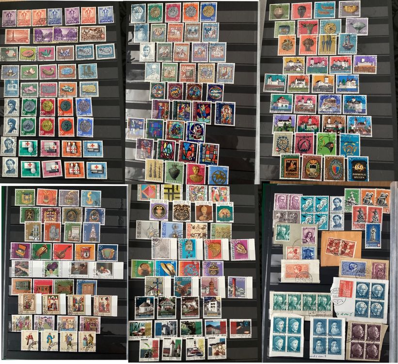 CH Briefmarkenalbum, über 200 Viererblocks etc. | Kaufen auf Ricardo