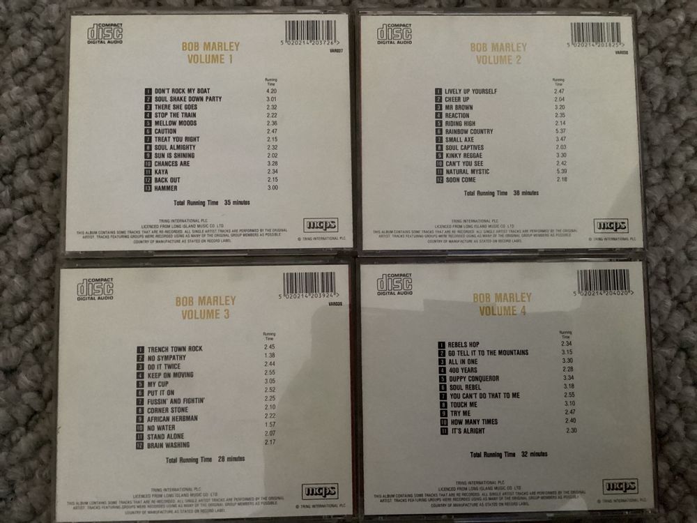 4CD Bob Marley – The Bob Marley Collection Vol.1-4 | Kaufen auf Ricardo