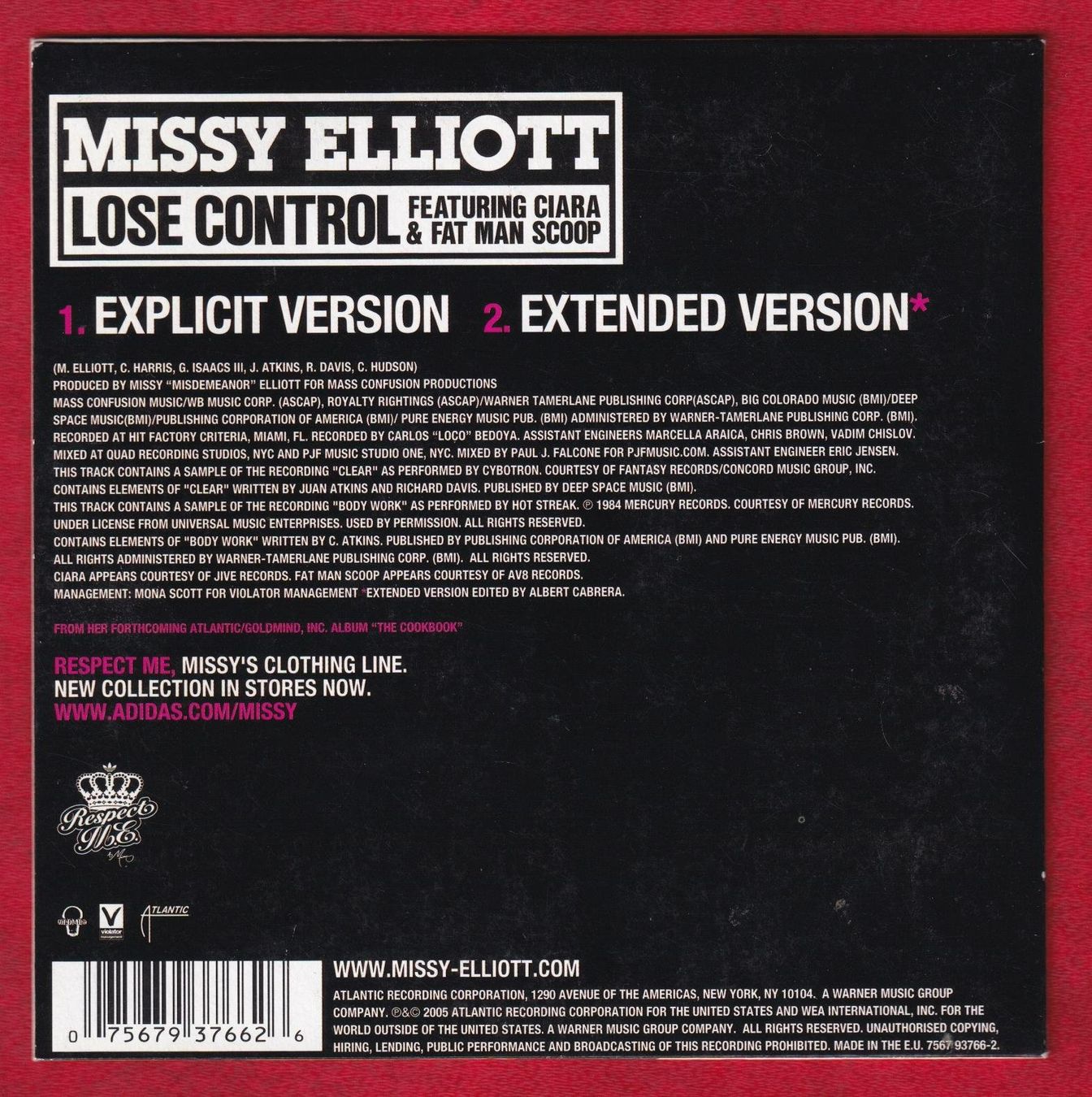 Missy Elliott Featuring Ciara & Fat Man Scoop - Lose... (CD) (Gebraucht ...