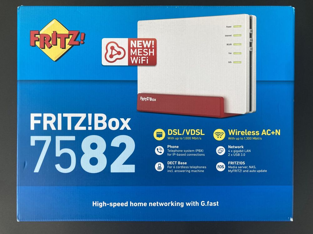 FRITZ!Box 7582 G.Fast neuwertig in OVP (Gebraucht) in Zufikon für CHF ...