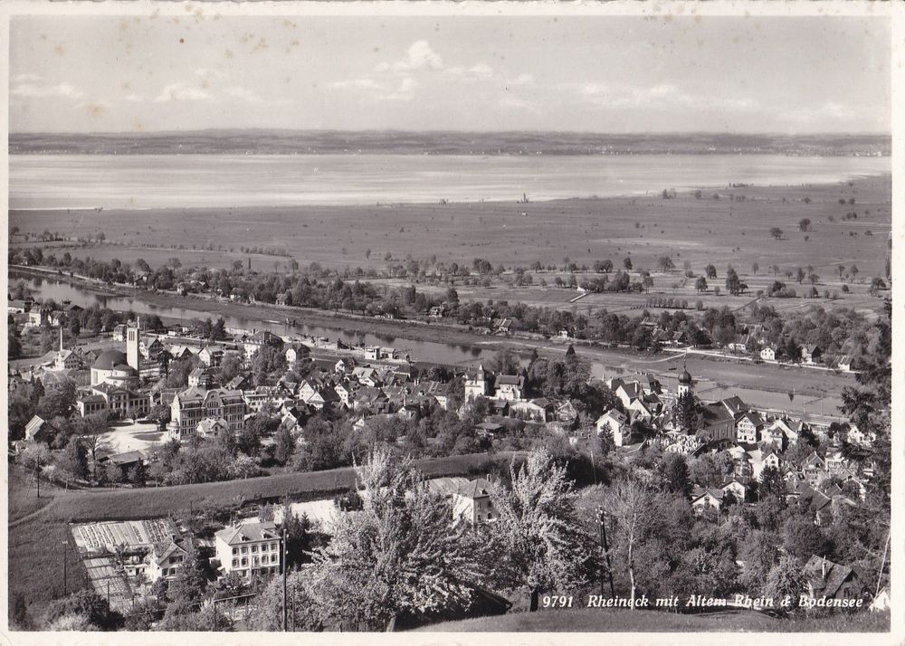 Rheineck mit altem Rhein & Bodensee. 1945 | Kaufen auf Ricardo