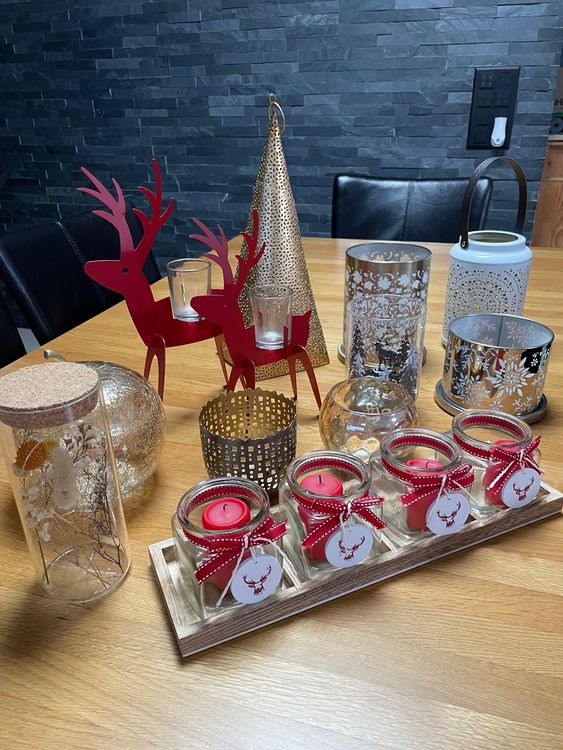 Décorations de Noël photophores lot 12 pces | Kaufen auf Ricardo