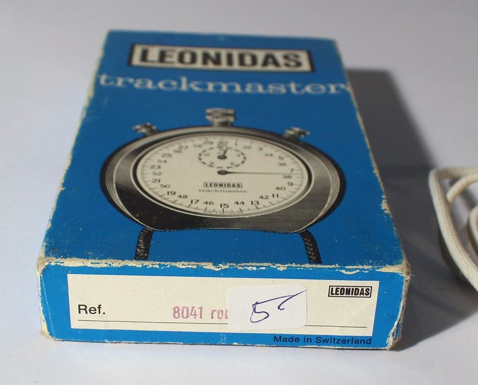 Leonidas 8041 Trackmaster rot Stoppuhr 60/70er | Kaufen auf Ricardo