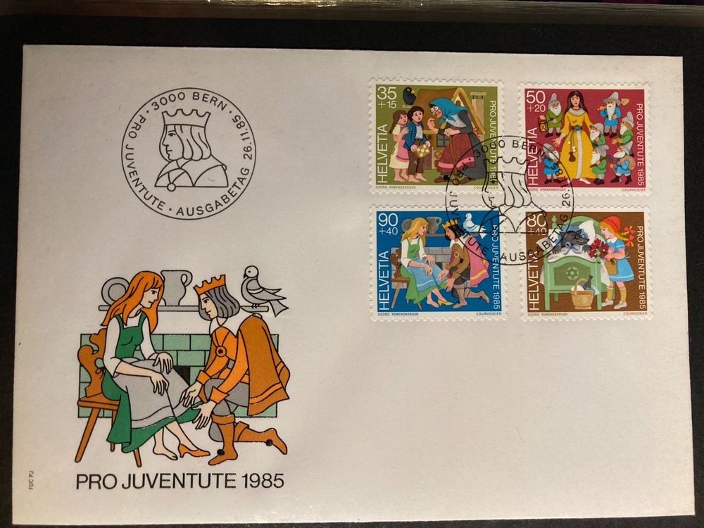 Schweiz 1985 Ersttagsbrief Satz Pro Juventute Märchen (Neu (gemäss Beschreibung)) in Liestal für ...